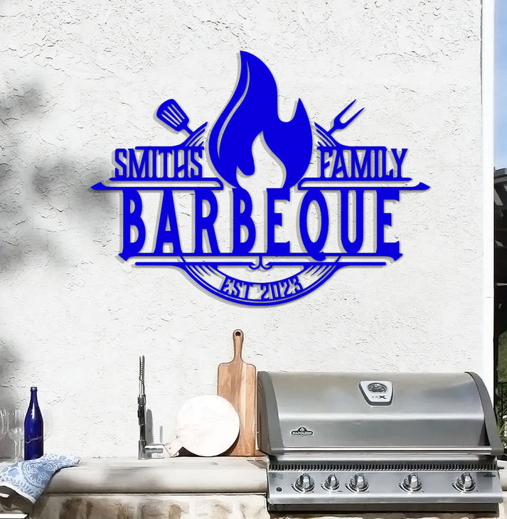 Personalized Barbeque Sign - Custom 16-Gauge Steel Plaque | Apex Metal ...