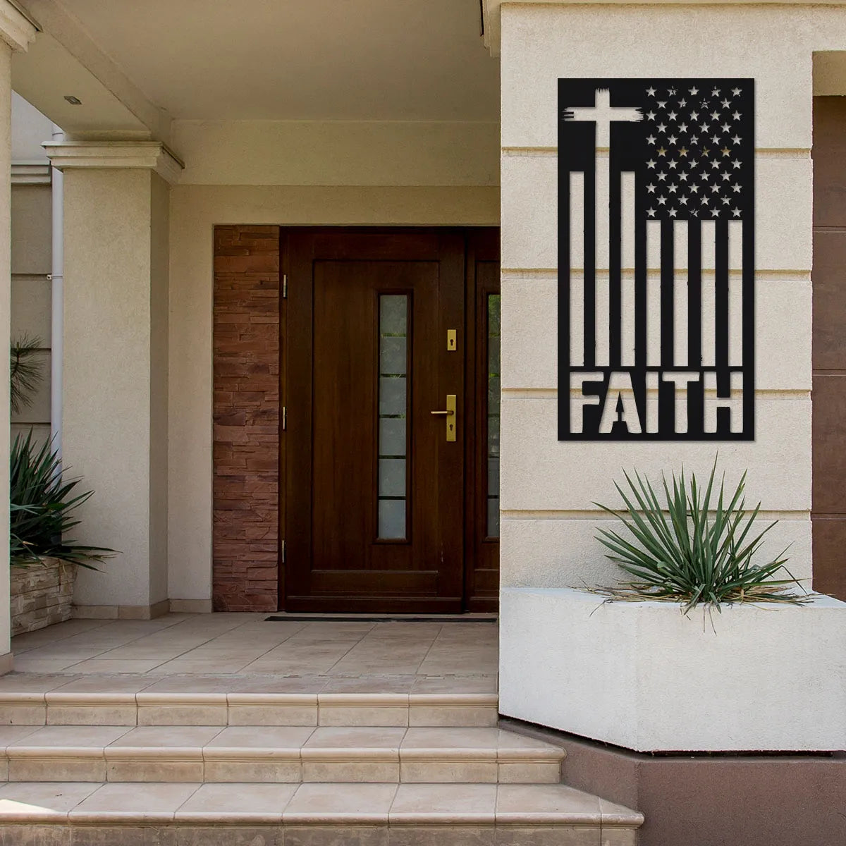 Faith/Cross American Flag – Apex Metal Signs
