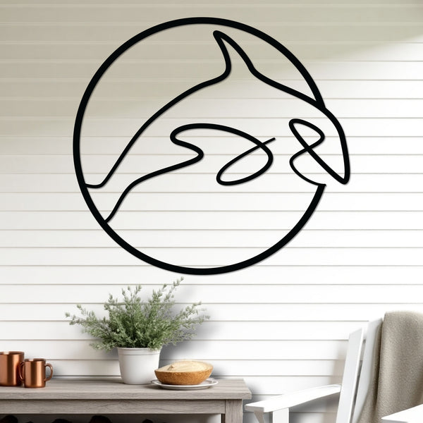 Orca Sign - Custom 16-Gauge Steel Plaque | Apex Metal Signs